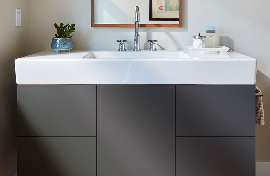 Modern Bathroom Vanity and Cabinet Designs with FENIX® Surfaces | FENIX