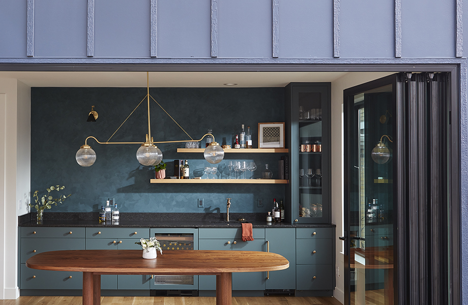 Verde Comodoro cabinets highlight Kitchen Renovation | FENIX